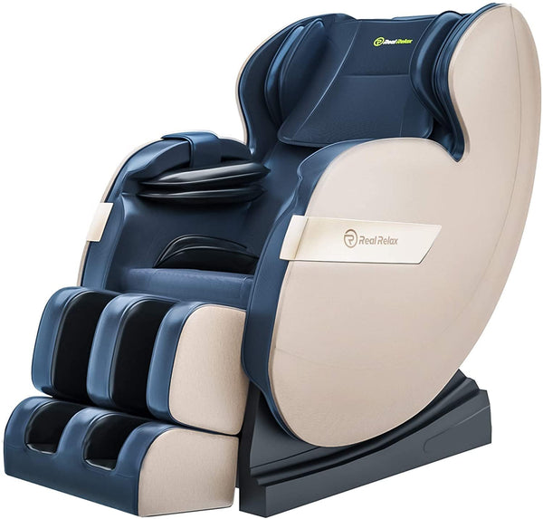 Real Relax Favor 03 PLUS Full Body Shiatsu Massage Chair homedic shiatsu foot massager Blue