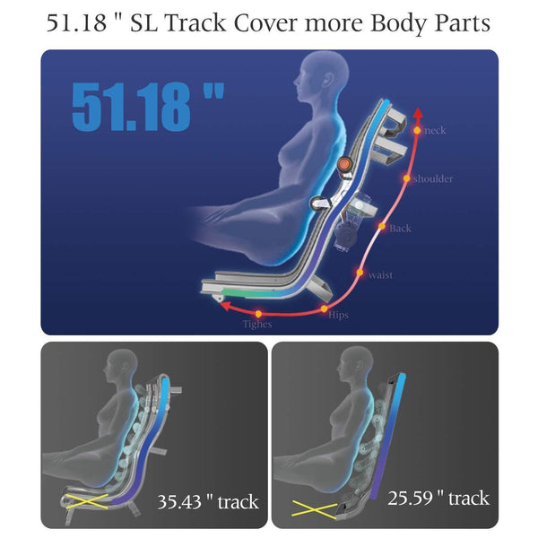 Real Relax® Massage Chair Platinum series PS-5000 SL-TRACK Zero-Gravity ...